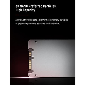 AirDisk 240GB SSD, 2.5 Inch/7mm SATA III 6Gb/s, 3D NAND Flash Memory Internal SSD, Speeds up to 550 MB/s Read, up to 450MB/s Write, Performance Boost Internal Solid State Drive for PC/Computer/Laptop