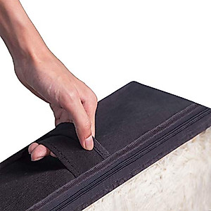 MAX Houser Under Bed Storage Bag,Breathable,Storage Bags for Blankets Clothes, Sweater,Pack of 2 (Black)