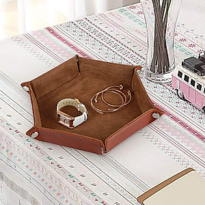 Dice Tray 12 Inch Dice Rolling Tray Folding Dice Tray Holder for RPG DND Table Games Double Sided PU Leather Tray (Camel)