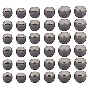 ASHATA 36Pcs Soft Silicone Earbuds Tips for in Ear Headphones, Noise Cancelling Eartips Eargels Earpads Earbud for Inner Hole from 4.5mm to 6.0mm in Ear Headphone Earphone