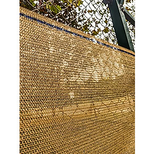 WindscreenSupplyCo 5'10" x 100 ft 60% Shade Cloth Roll for Covering Garden, Greenhouse, Patio, Canopy (Tan)