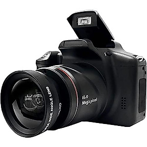 Digital Camera, 16MP SLR Camera Long Focus HD Digital Camera, 2.4 Inch LCD Screen 16X Digital Zoom Anti-Shake Video Camera, Anti-Shake Camera, Small Camera with Wide-Angle Lens for Beginners #B