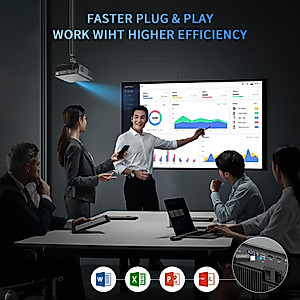 Full HD Projector with WiFi and Bluetooth,10000LM Native 1080P 5G Wireless Projector,200” Smart Movie Projector,Support 4K Zoom Phone Synchronization,Compatible w/ Laptop PC DVD Player TV Stick HDMI