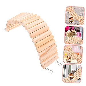 Balacoo 4pcs Hamster Log Ladder Pet Guinea Pig Toys Chew Toys Wooden Hamster Toy Ladder Toy Hamster Tunnel Chinchilla Toys Toys Wooden Toys Hamster Ladder Bridge Rabbit The
