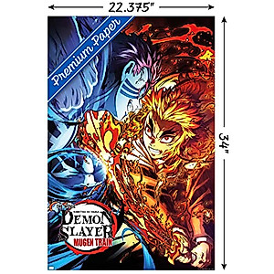 Trends International Demon Slayer: Mugen Train - Versus One Sheet Wall Poster, 22.375" x 34", Premium Unframed Version