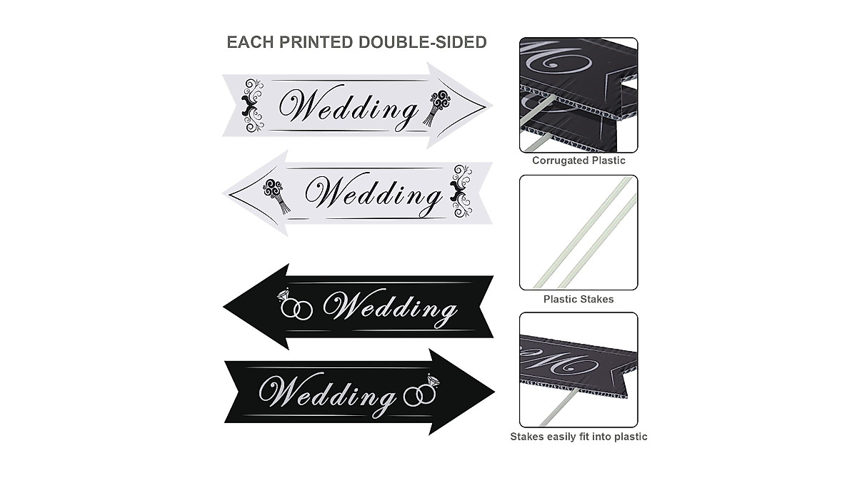 Guide Guests with Wedding Directional Signs & Decor