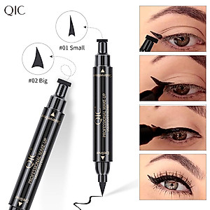 Winged Eyeliner Stamp-2Pens,Long Lasting Liquid Eyeliner Pen Waterproof Vamp Style Wingliner For Cat Eye