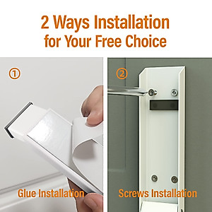 Aglaiprty Door Stopper, Door Holder, No Drilling Door Stoppers, Easy Pedal Kick Down Door Stop(White x 1 Pack)