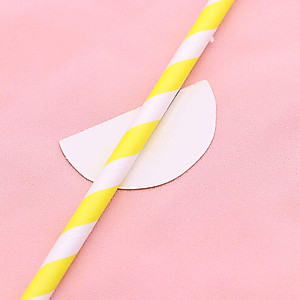 Cabilock Delicate 30pcs Hawaii Lemon Party Straws Fruit Paper Straws Party Supplies for Drinking