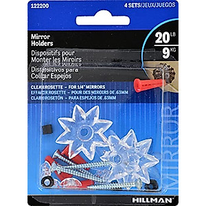 The Hillman Group 122200 Mirror Rosettes, Clear