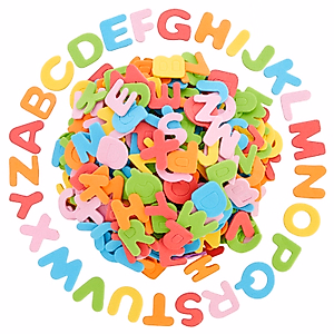 1300 Pieces Mini Foam Letter Stickers for Crafts, 50 Sets of 0.87" Self-Adhesive A-Z Alphabet Letters (6 Assorted Colors)
