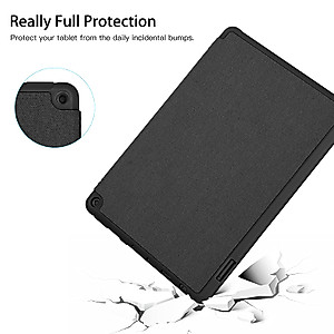 Case for All-New Kindle Fire HD 10 and Fire HD 10 Plus Tablet (Only Compatible with 11th Generation 2021 Release) Ultra Lightweight Slim Shell Stand Cover with Auto Wake/Sleep Two Stand Modes(Black)