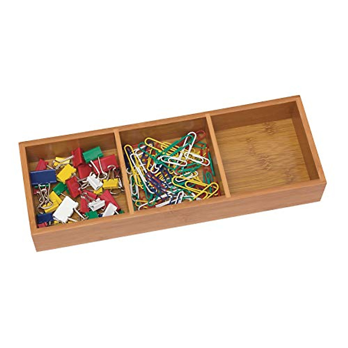 Lipper International 823 Bamboo Wood 3-Compartment Organizer Tray, 11 5/8" x 4 1/8" x 1 3/4"