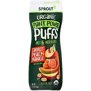 Sprout Organic Snacks Plant Power Puffs baby Food, 1.5 Oz