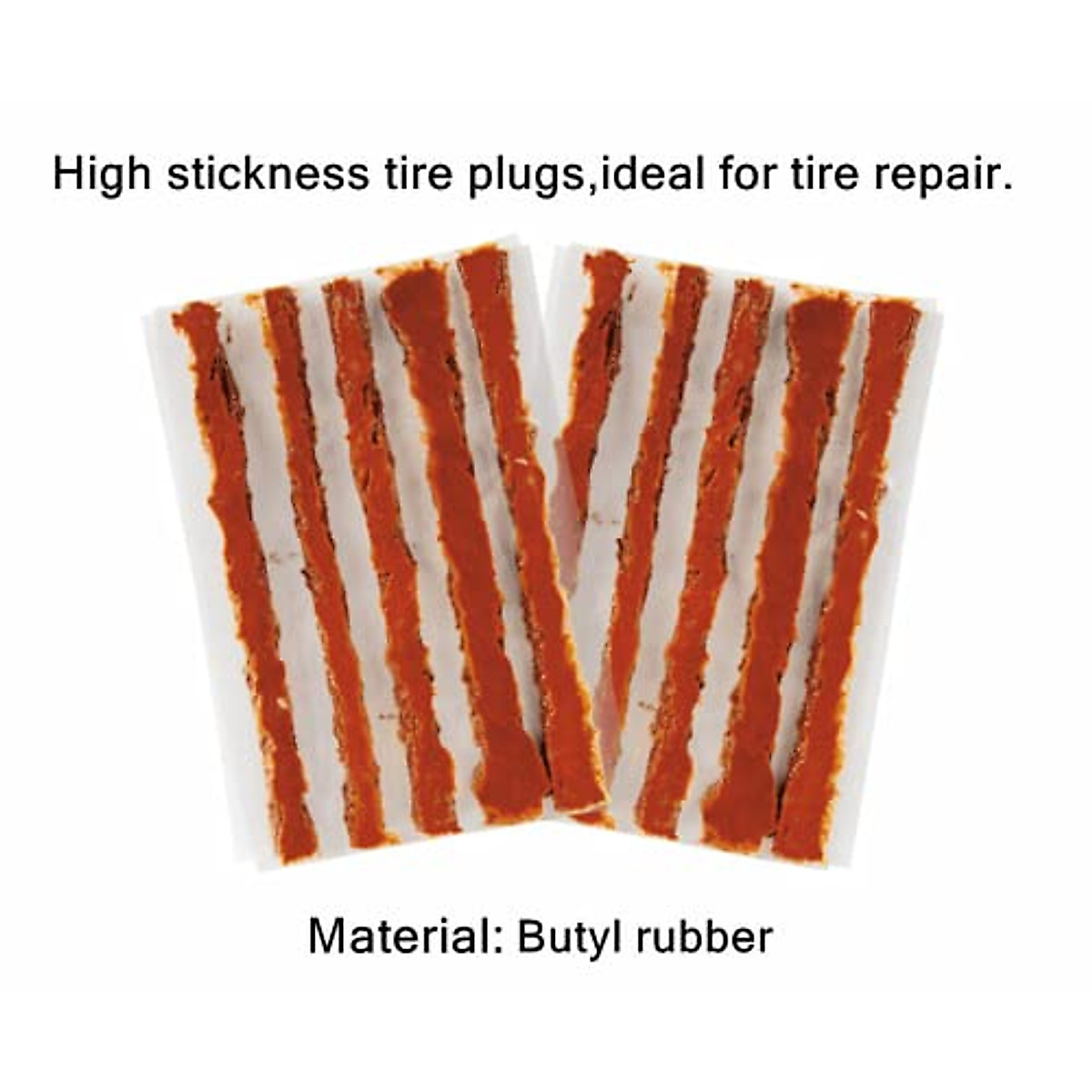 Chrov 100pcs Tire Plugs, Rubber Tire Repair Plugs for Tubeless Off-Road Tires Car, ATV, UTV, Wheelbarrow(4"/8") (4" x1/4", Brown)