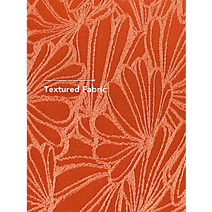 CUPSHE Bikini Set for Women Bathing Suit High Waisted Scalloped V Neck Two Pieces Swimsuit, L Coral Orange