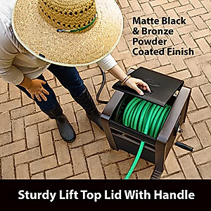 Liberty Garden 778 200' Hose Storage Box, Bronze, 23 x 16.9 x 18.15 inches
