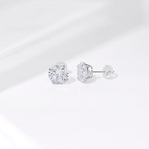 Amazon Essentials 14K Gold 2cttw Infinite Elements Cubic Zirconia Round Stud Earrings, (previously Amazon Collection)