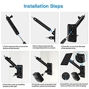 HOLACA 2-in-1 Blink Outdoor Camera Wall Mount for Blink Outdoor Camera/Blink Outdoor 4/Blink XT2/Blink XT and Solar Panel