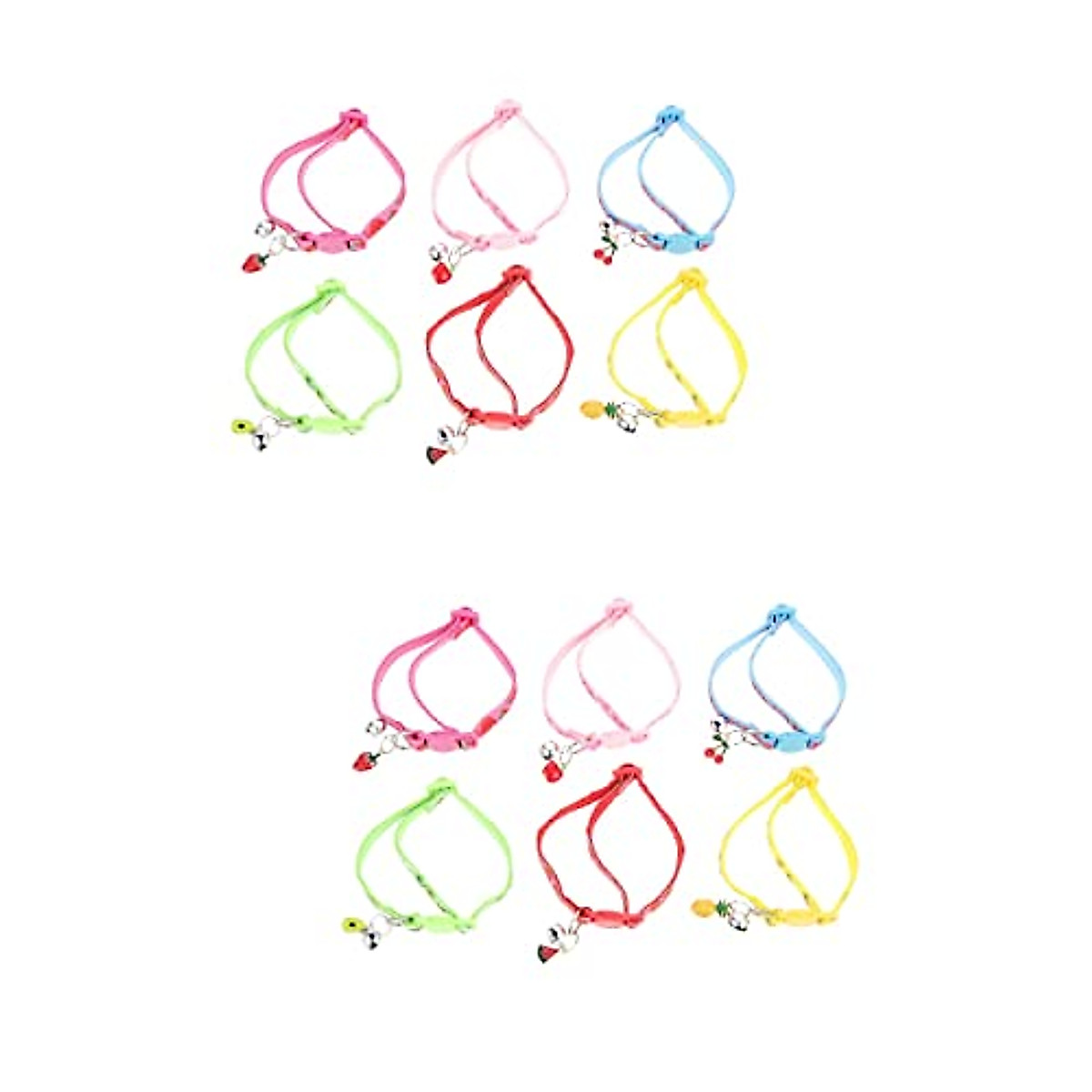 Sosoport 12pcs Fruit Style Webbing Pet Collars Dog Collars Personalized Collars Pet Supplies
