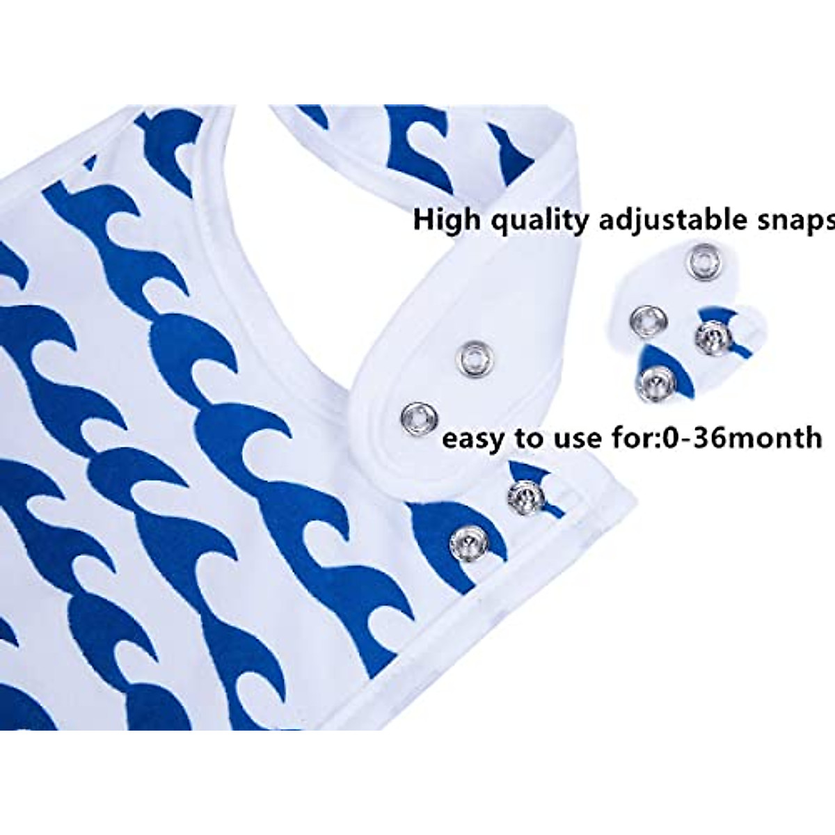 Gelisite 7 Pack Baby Cotton Absorbent Bibs for Drooling Teething