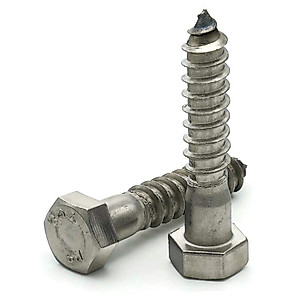 Stainless Steel Lag Screws Hex Head Lag Bolts 5/16 x 1-3/4 inch Qty 25