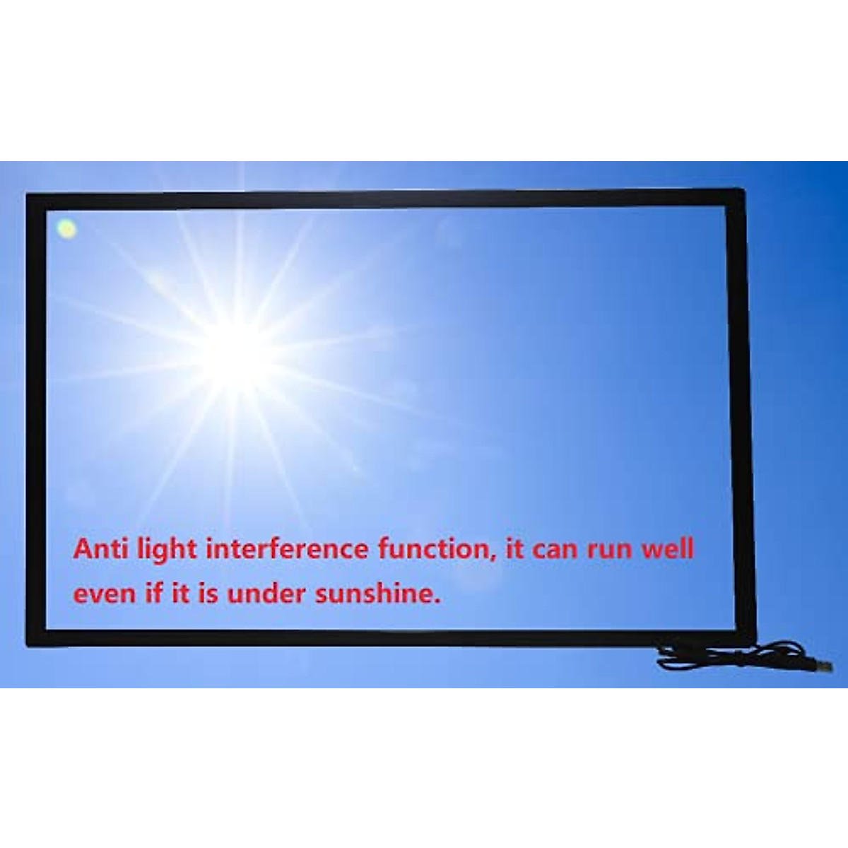 21.5 Inch Multi Points IR Touch Screen, Infrared Touch Screen Panel, USB Free Driver with Tempered Glass for Kiosks, Touch Screen Monitor, Interactive Device Machine
