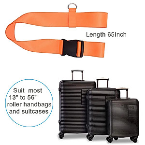 Addabst Car Seat Travel Belt, Adjustable Car Seat Travel Strap, Car Seat Luggage Strap for Transport Kid Car Seat (Orange)