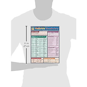 Hebrew Vocabulary QuickStudy Laminated Reference Guide (QuickStudy Academic)