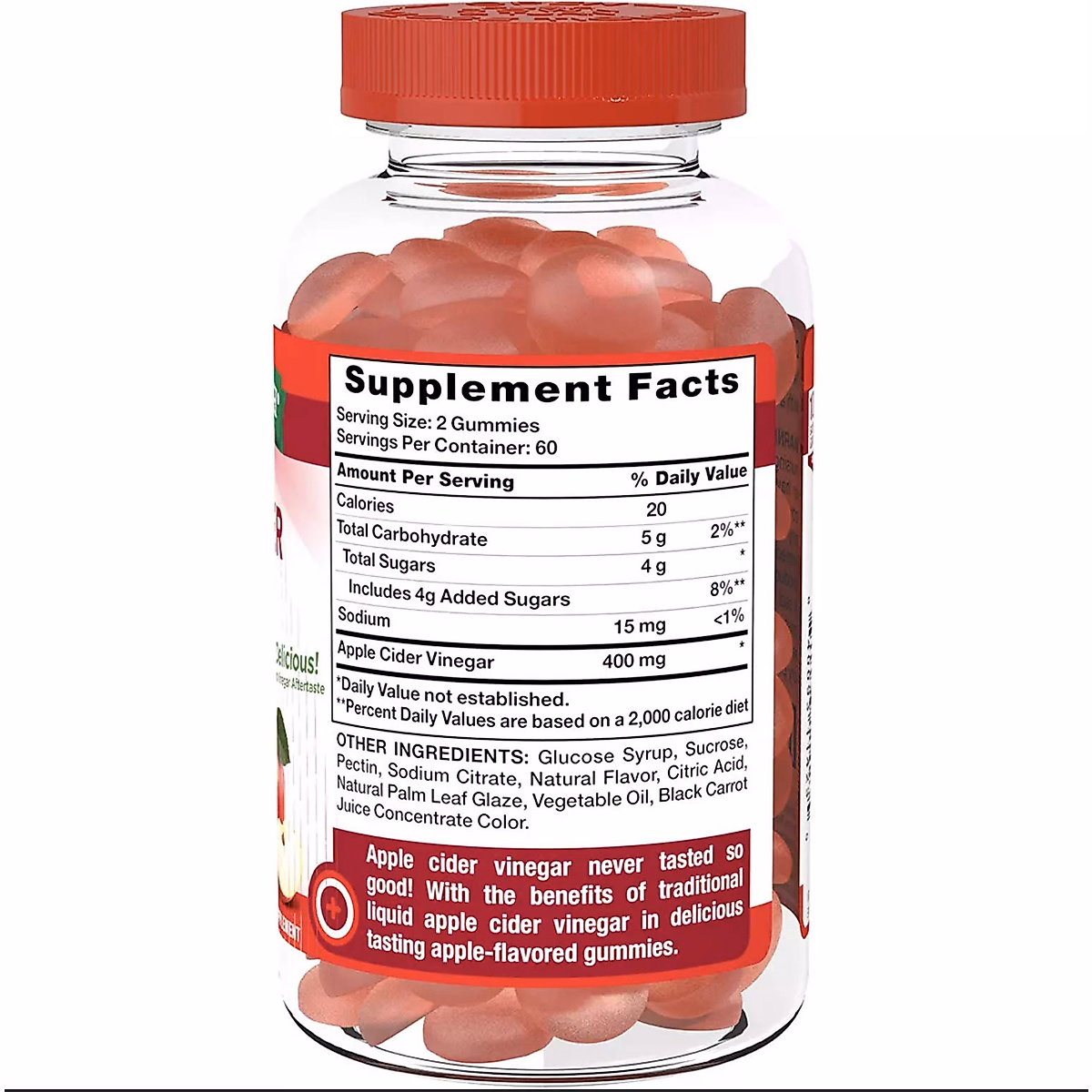 Nature's Truth Apple Cider Vinegar Gummies, 120 Count