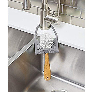 Umbra Sling Kitchen Sink Accessory, Single-Sided Sponge Holder, Charcoal