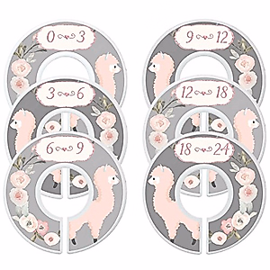 Mumsy Goose Nursery Closet Dividers Closet Organizers Baby Girl Clothes Dividers Llamas