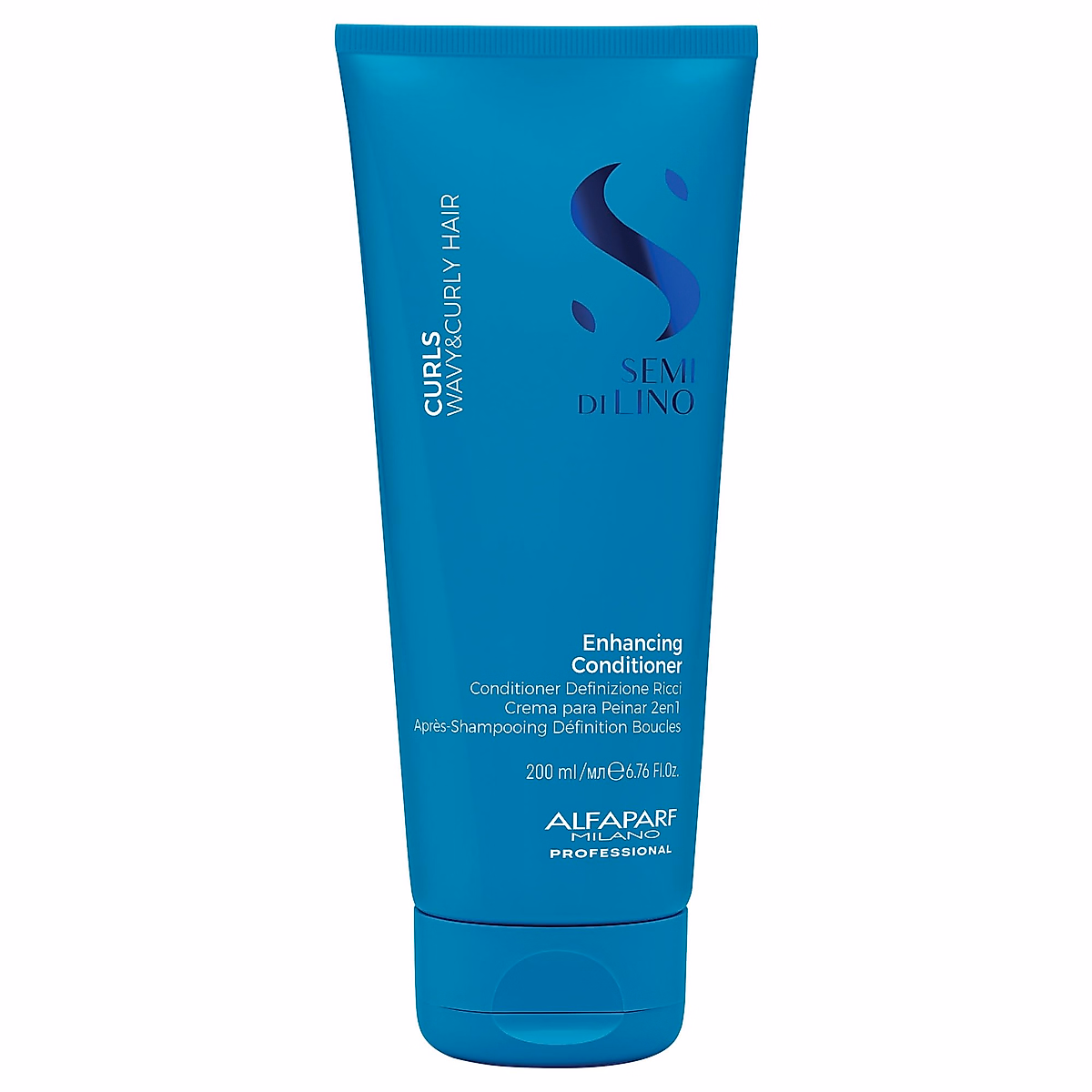 Alfaparf Milano Semi Di Lino Curls Enhancing Hair Conditioner - Color Safe Conditioner to Hydrate, Detangle & Nourish Wavy and Curly Hair - Vegan Conditioner for Frizz Control (6.76 Fl Oz / 200 ml)