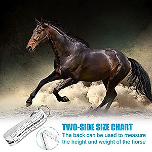 QUEEN KING Horse Measuring Tape for Height and Weight Multifunctional Measuring Stick Horse Weight Tape PVC Weight Tape 8.2ft Long