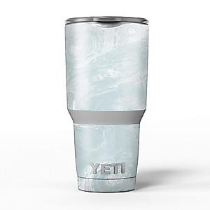 Design Skinz Blue Slate Marble Surface V1 - Skin Decal Vinyl Wrap Kit Compatible with The Yeti Rambler Cooler Tumbler Cups