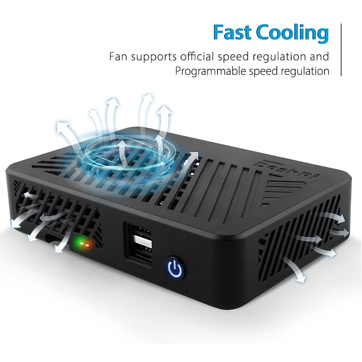 GeeekPi Starter Kit for Raspberry Pi 4 2GB - 64GB Edition, DeskPi Lite Case with Power Button/Heatsink with PWM Fan, QC3.0 Power Supply (2GB RAM)