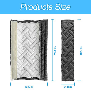 2 Pack Car Seat Belt Pads Cover, Universal Comfort Seatbelt Pad, Seat Belt Shoulder Strap Covers Harness Pad to Protect Neck and Shoulder from The Seat Belt Rubbing, Car Interior Accessories (Black)