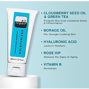 Air Repair Complexion Boosting Moisturizer with Hyaluronic Acid & Ceramide, Skin Barrier Repair Moisturizer for Dry Skin, Hydrating Face Moisturizer Reduces Aging & Wrinkles, Vegan & Cruelty Free