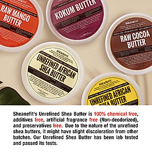 Sheanefit Raw Unrefined African Shea Butter, Natural Body Butter, Soft & Smooth Daily Moisturizer For Face & Body Ivory 8oz (Pack of 1)