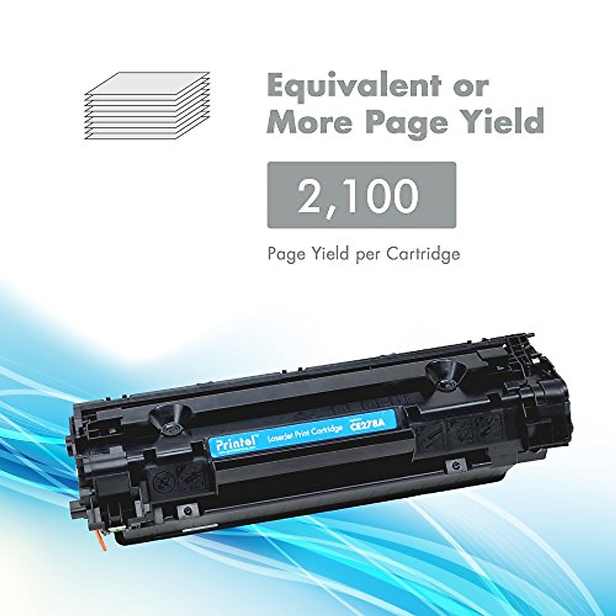 Printel Compatible Black Toner Cartridge Replacement for HP 78A (CE278A), Used with Canon LBP6200, Canon LBP6230, HP Laserjet Pro M1536
