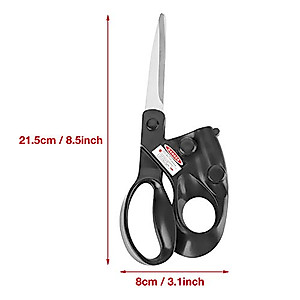 Sewing Guided Scissors for Fabrics/Paper/Crafts Cutting, Sewing Cut Straight Fast Right-Handed Scissors with Laser Guided, Gifts for Professional Tailors and Beginners
