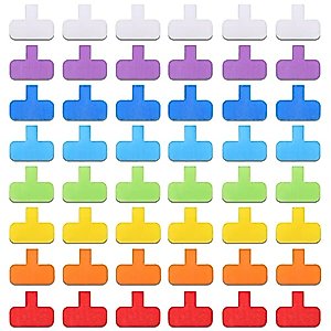 50 Pieces Cable Labels Multi-Color Cord Labels Wire Labels, Oval Cable Tags, Hook and Loop Wire Tags for Cable Management, Computers and More