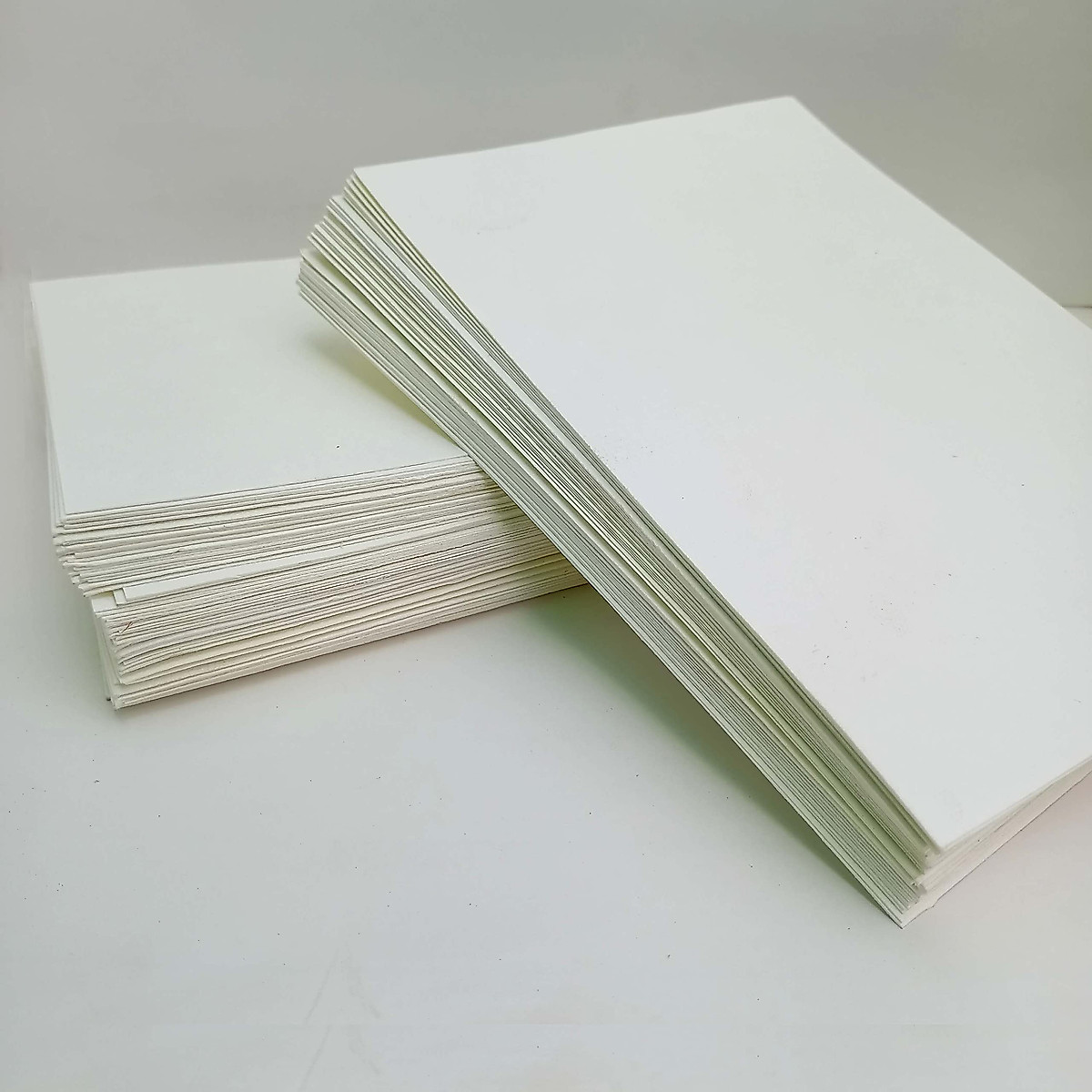 E-Tailor® 4x6" Wedding Invitation Paper, Baby Shower Card Stock Handmade Paper, Cotton Paper, Wedding Paper, Smooth Watercolor Paper, Calligraphy Paper, Rag Paper 300gsm Pack of 50 Blank Card Stock