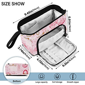 Fisyme Western Cowgirl Boots Pink Pencil Case Large Capacity Pencil Pouch Pen Bags Box Big Makeup Pencil Case Organizer