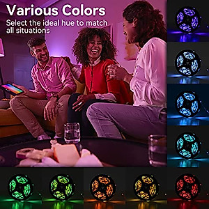 Led Strip Lights, 16.4ft Smart Lights with App Remote Control, RGB Color Changing Led Lights for Bedroom, Home, TV, Parties and Christmas Decoration