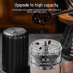 Spice and Coffee Electric Grinder, portable electric coffee bean grinder, one-button switch, easy to clean and carry coffee grinder, for home kitchens, outdoor travel (Grey)