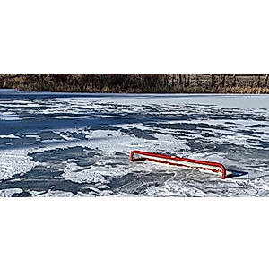 RinkMaster Single Piece Heavy Duty 2 inch Welded Steel Pond Hockey Net for The Backyard Rink - 72" W x 6" H x 12" D - Safe Hockey net