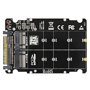 HELYZQ M.2 SSD to U.2 Adapter 2in1 M.2 NVMe and SATA-Bus NGFF SSD to PCI-e U.2 SFF-8639