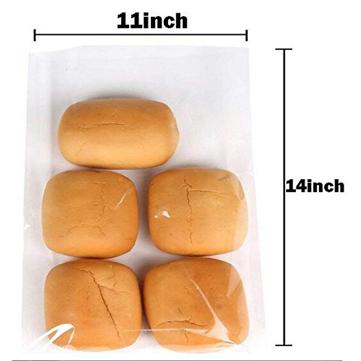 XINGZI 100PCS 11x14 Inch Clear Flat Cello Treat Bag Cellophane Poly Bags for Gift Wrap Party Favors Wedding Samples Snacks Bakery Cookies Candies Packing Home Kitchen