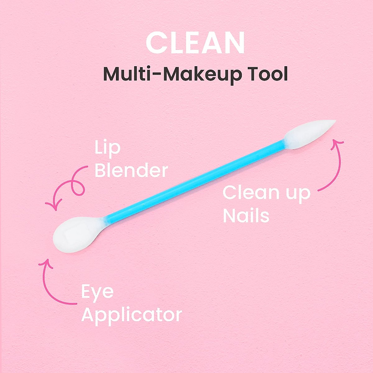 Fran Wilson EYE TEES COTTON TIPS 80 Count (3 PACK) - Precision Makeup Applicator, Double-sided Swabs with Pointed and Rounded Ends for Perfect Blending, Effective Cleaning and Precise Touch-ups